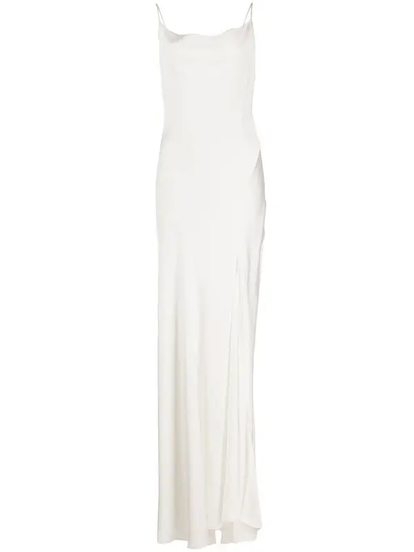Simkhai Finley Crepe Satin Gown - White
