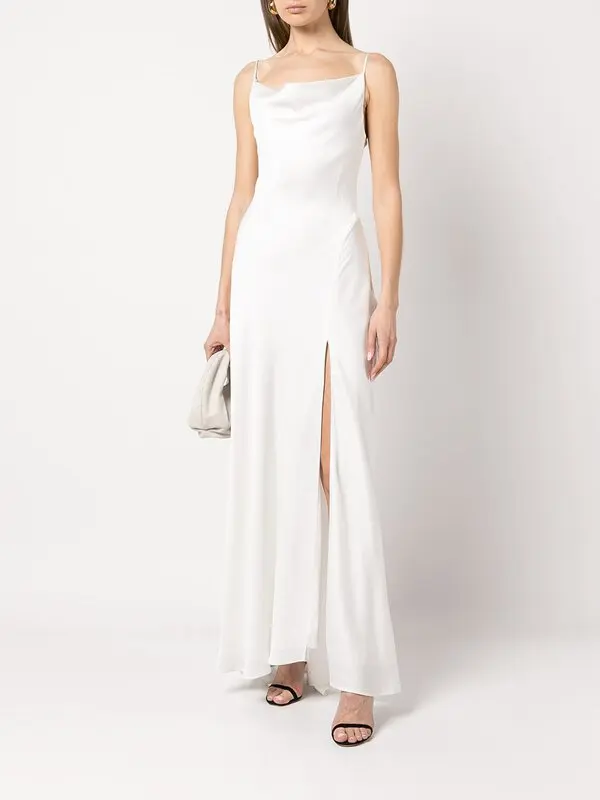 Simkhai Finley Crepe Satin Gown - White