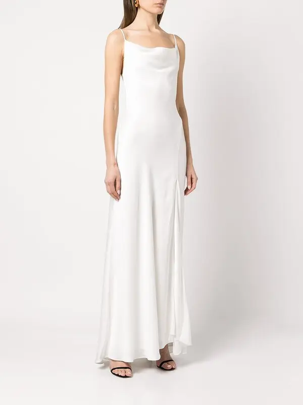 Simkhai Finley Crepe Satin Gown - White