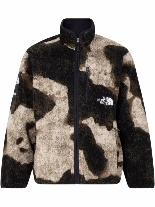 Supreme X The North Face Bleached Denim Fleece Jacket