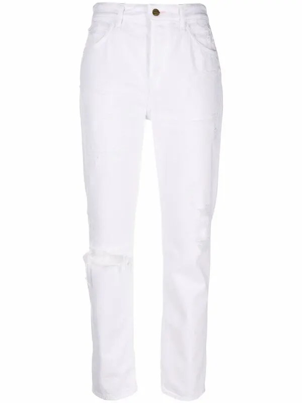 WASHINGTON DEE-CEE Slim-cut Ripped Organic Cotton Jeans