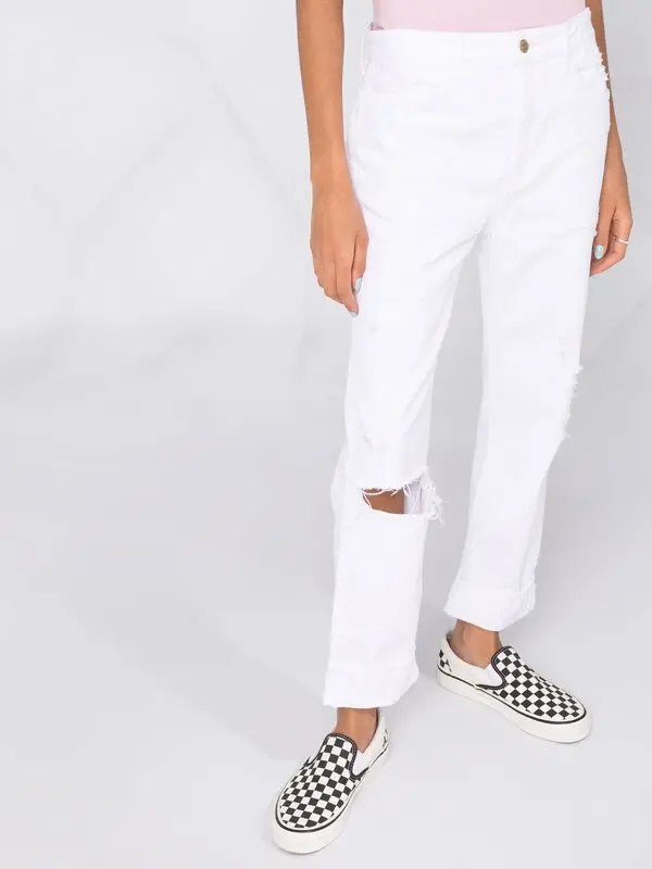 WASHINGTON DEE-CEE Slim-cut Ripped Organic Cotton Jeans
