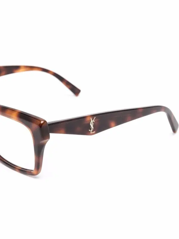 Saint Laurent Wayfarer-frame Glasses - Brown