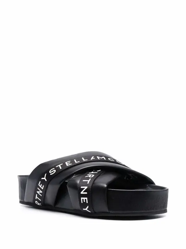 Stella McCartney Logo Tape Platform Sandals