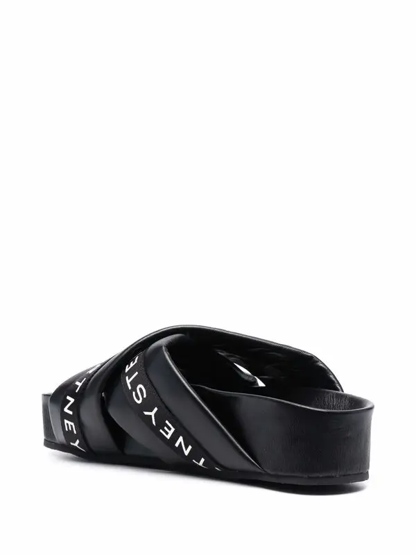 Stella McCartney Logo Tape Platform Sandals