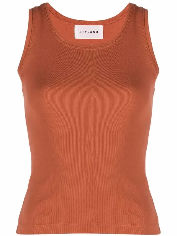 STYLAND Slim-cut Tank Top - Orange
