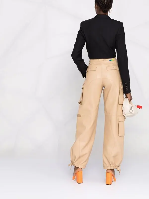 Off-White Cropped Tuxedo Blazer