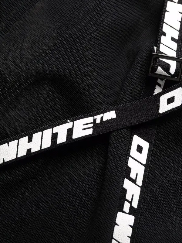 Off-White Mesh Bodysuit With Logo Straps