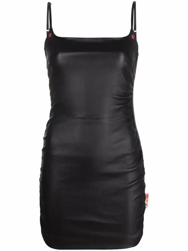 Off-White Side Zip Detail Stretch Dress