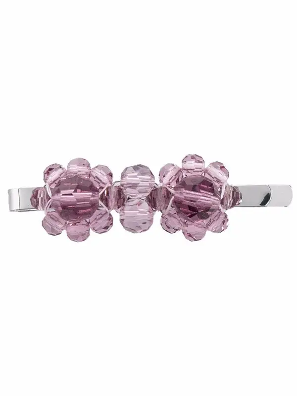 Simone Rocha Faceted-bead Hair Clip - Purple
