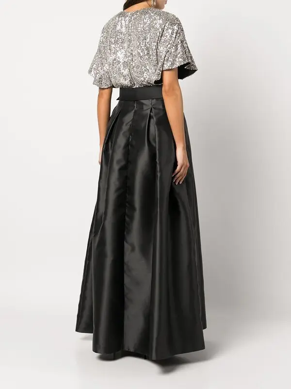 Sachin & Babi Simone Sequin-embellished Gown - Silver