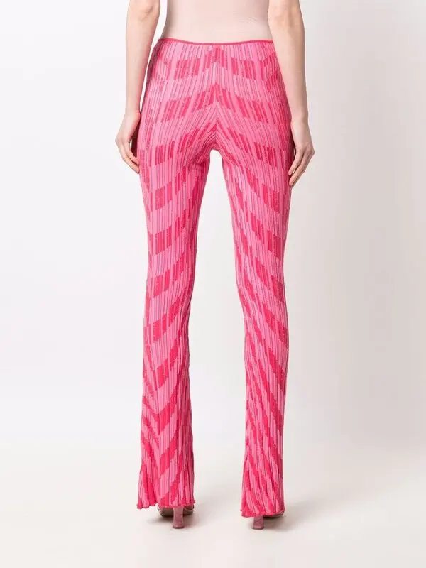 Philosophy Di Lorenzo Serafini Intarsia-knit Flared Trousers