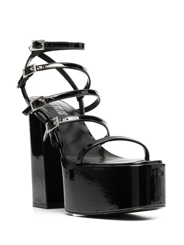 Paris Texas Strappy 135mm Platform Sandals - Black