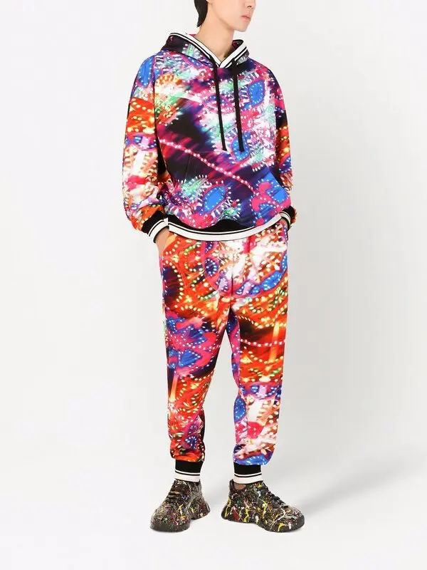 Dolce & Gabbana Luminaire-print Track Trousers - Red