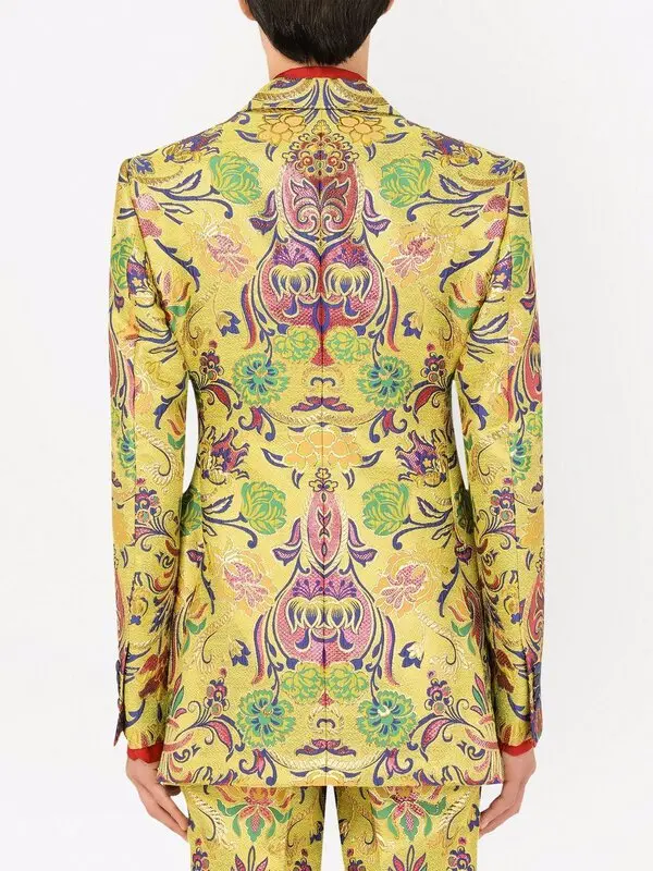 Dolce & Gabbana Patterned Jacquard Suit Jacket