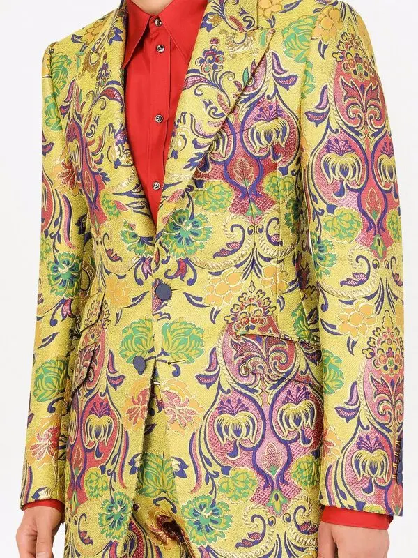 Dolce & Gabbana Patterned Jacquard Suit Jacket