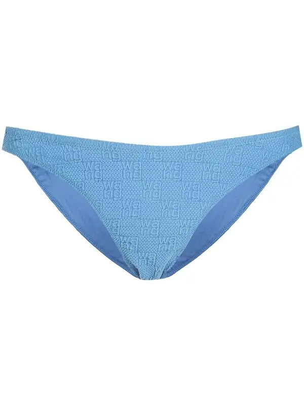 Alexander Wang Logo-knit Bikini Bottom - Blue