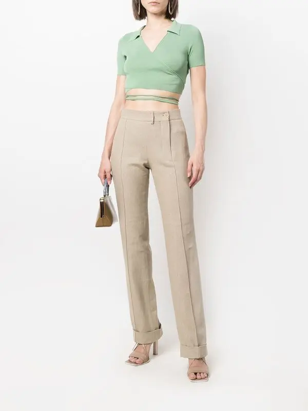Jacquemus Le Pantalon Fresa Tailored Trousers - Neutrals