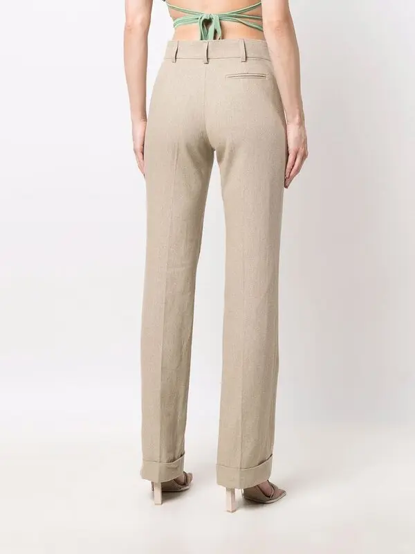 Jacquemus Le Pantalon Fresa Tailored Trousers - Neutrals