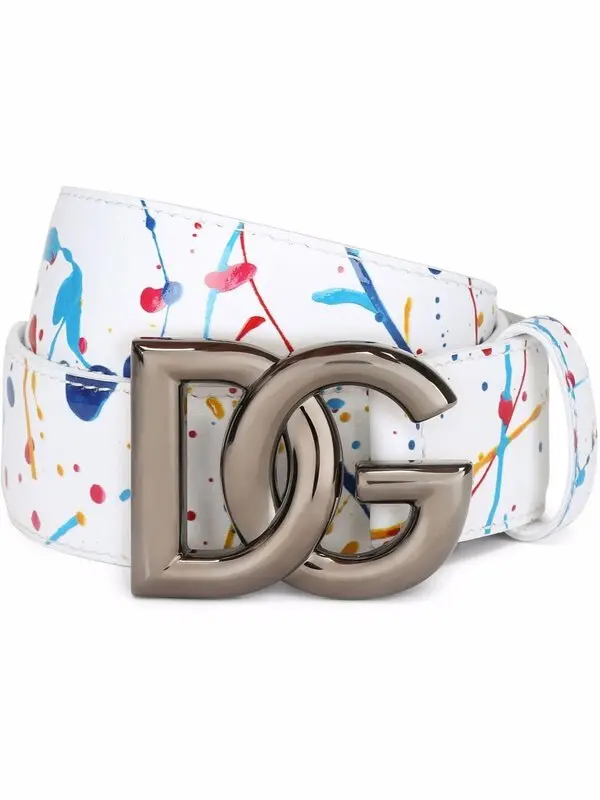 Dolce & Gabbana Abstract-print Belt - White