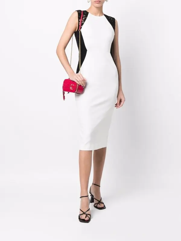 TWINSET Lace-detail Sleeveless Midi Dress