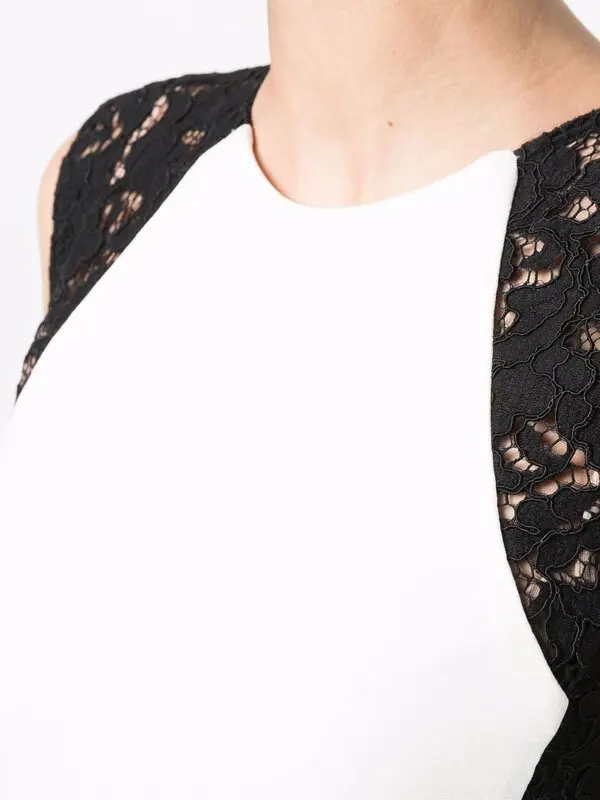 TWINSET Lace-detail Sleeveless Midi Dress