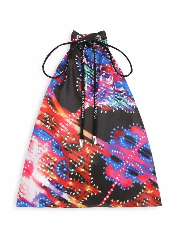 Dolce & Gabbana Graphic-print Swim Shorts - Black