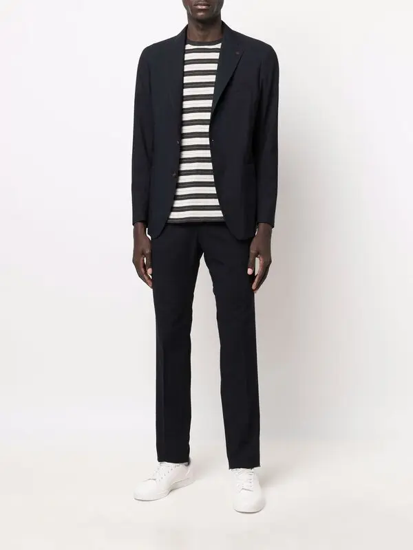 Tagliatore Notched-lapel Single-breasted Suit - Blue
