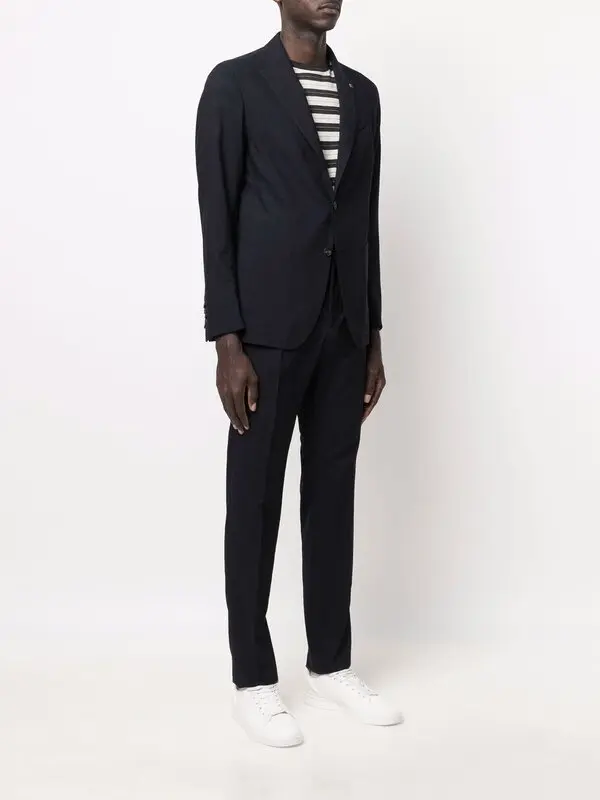 Tagliatore Notched-lapel Single-breasted Suit - Blue