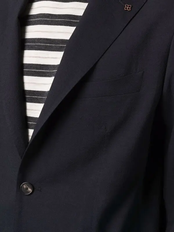 Tagliatore Notched-lapel Single-breasted Suit - Blue