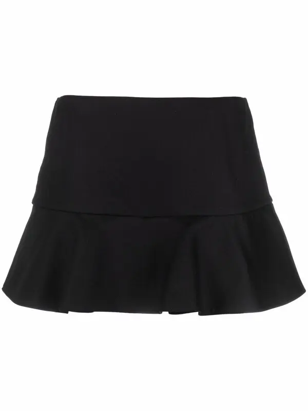 Red Valentino Pleated Flare-hem Shorts