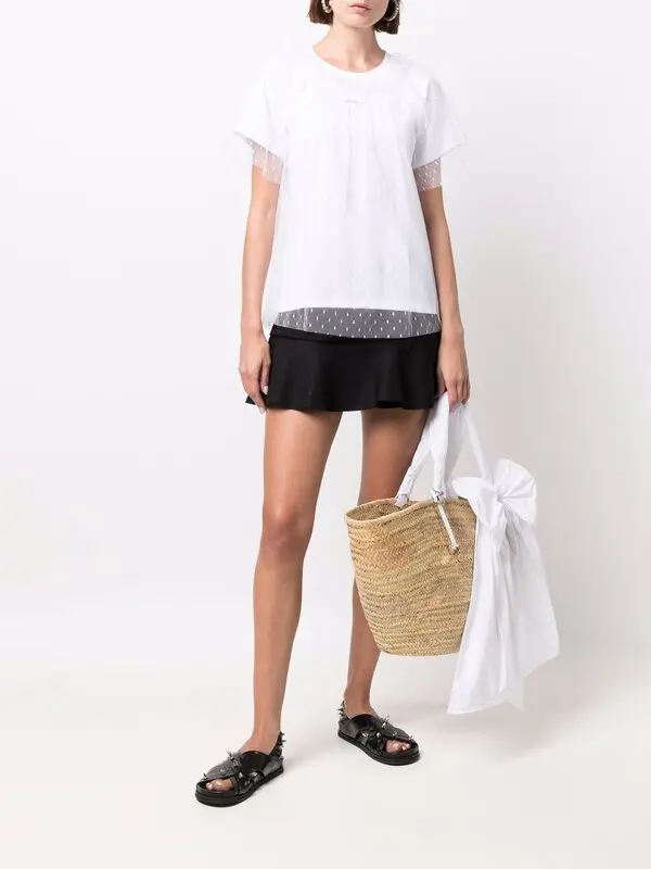 Red Valentino Pleated Flare-hem Shorts