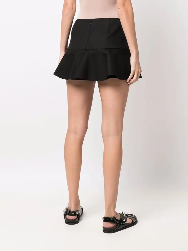 Red Valentino Pleated Flare-hem Shorts