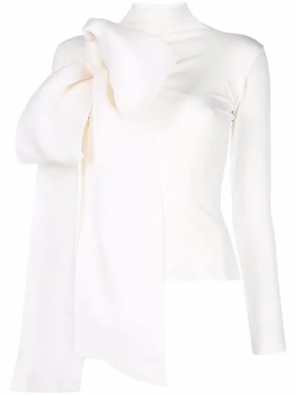 ATU BODY COUTURE Bow-detail Blouse - White