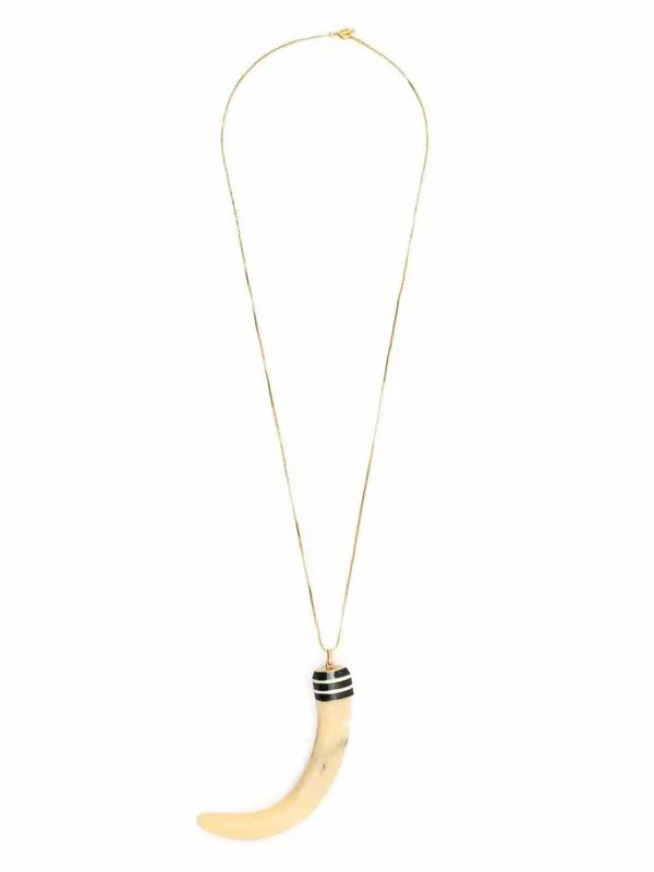 Tory Burch Horn Pendant Necklace - Gold