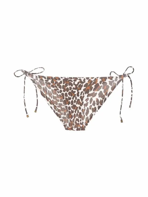 Tory Burch Leopard-print Bikini Bottom - Brown