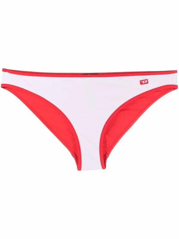 DIESEL® Contrast-trimmed Bikini Bottoms - White