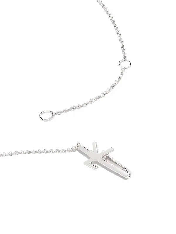 Nikos Koulis 18kt White Gold Diamond And Enamel Necklace