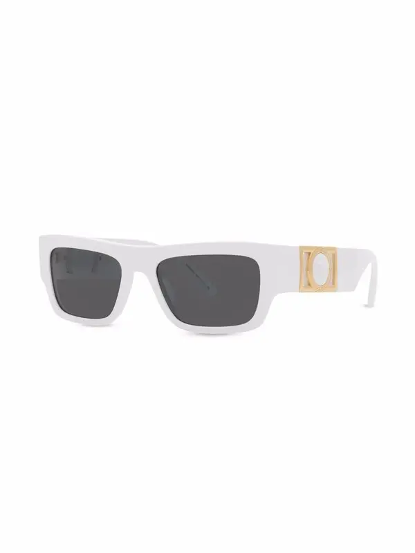 Versace Logo-plaque Rectangular Sunglasses