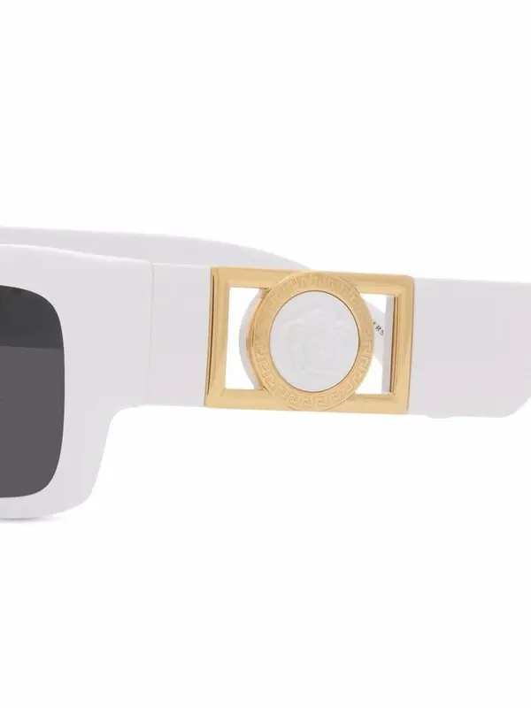 Versace Logo-plaque Rectangular Sunglasses
