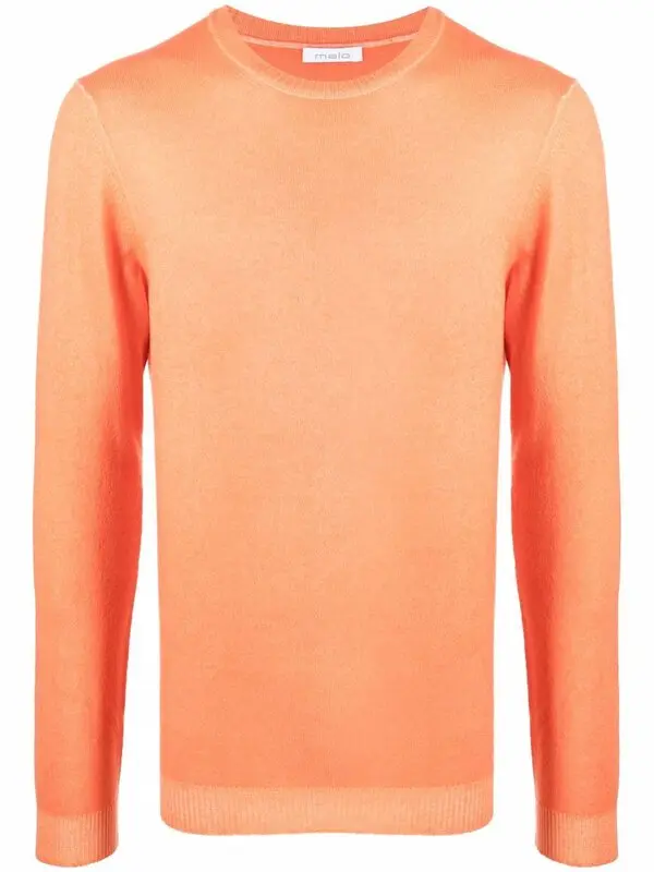 Malo Fine-knit Cashmere-blend Jumper - Orange