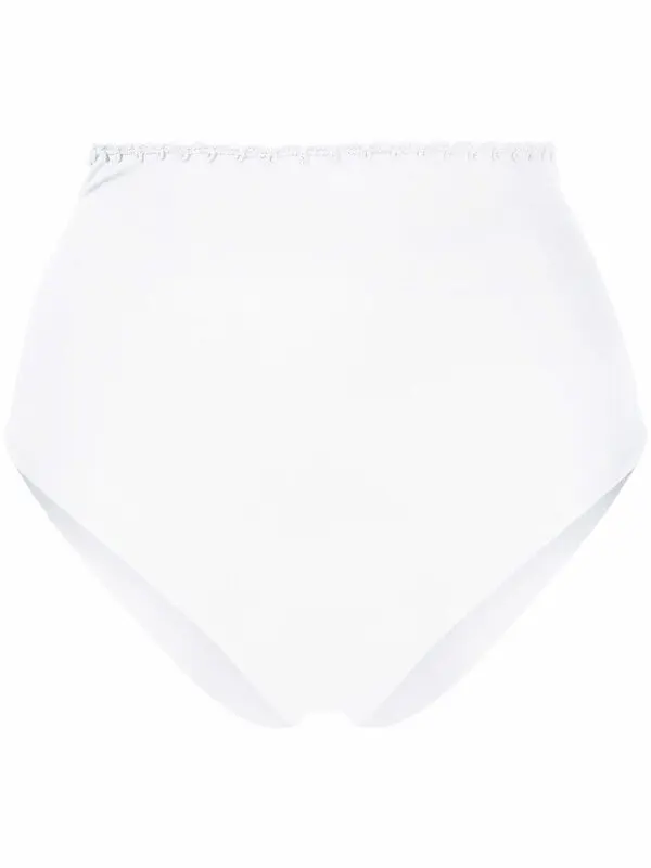 La Perla High-waisted Bikini Bottom - White