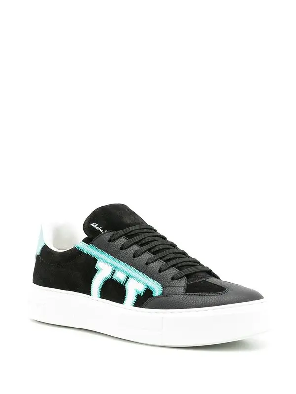 FERRAGAMO Borg Low-top Sneakers - Black