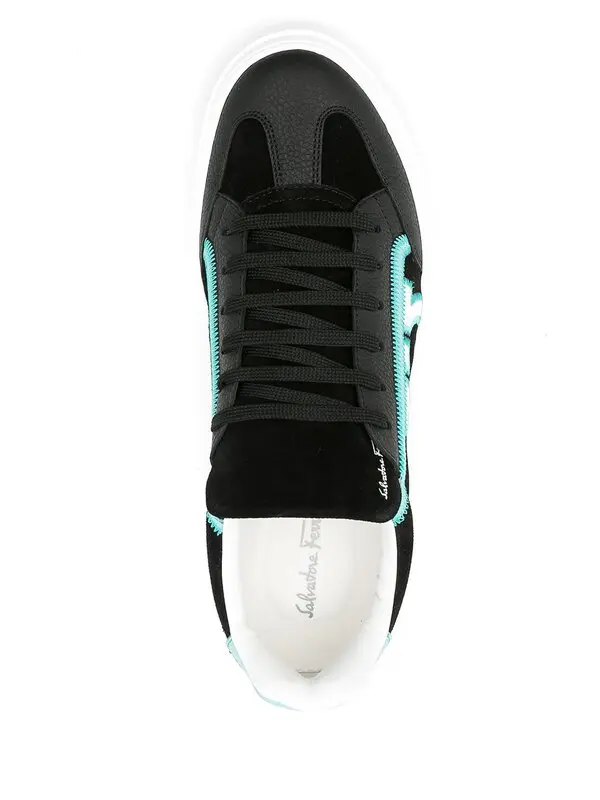 FERRAGAMO Borg Low-top Sneakers - Black