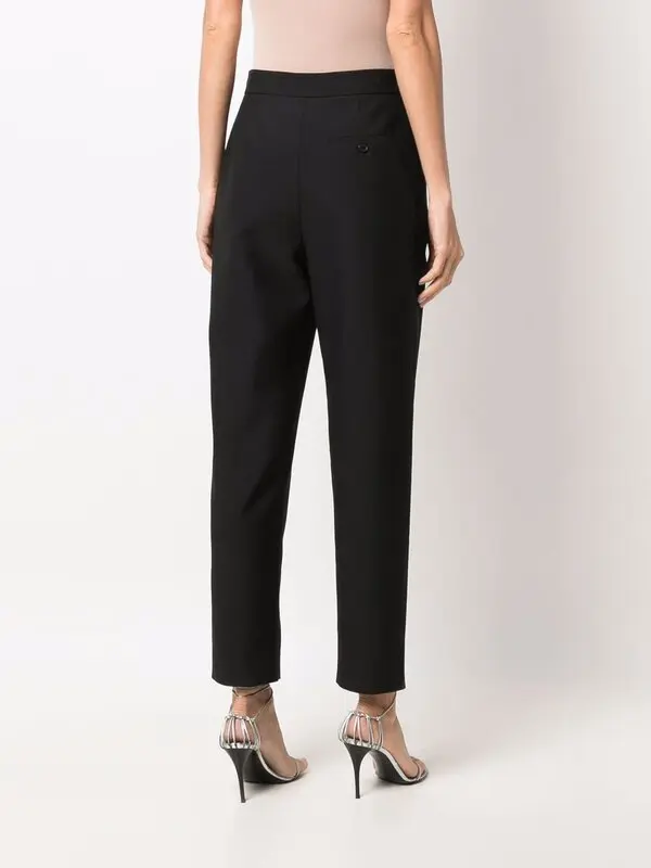 Alexander McQueen Zip-detail High-waisted Trousers - Black