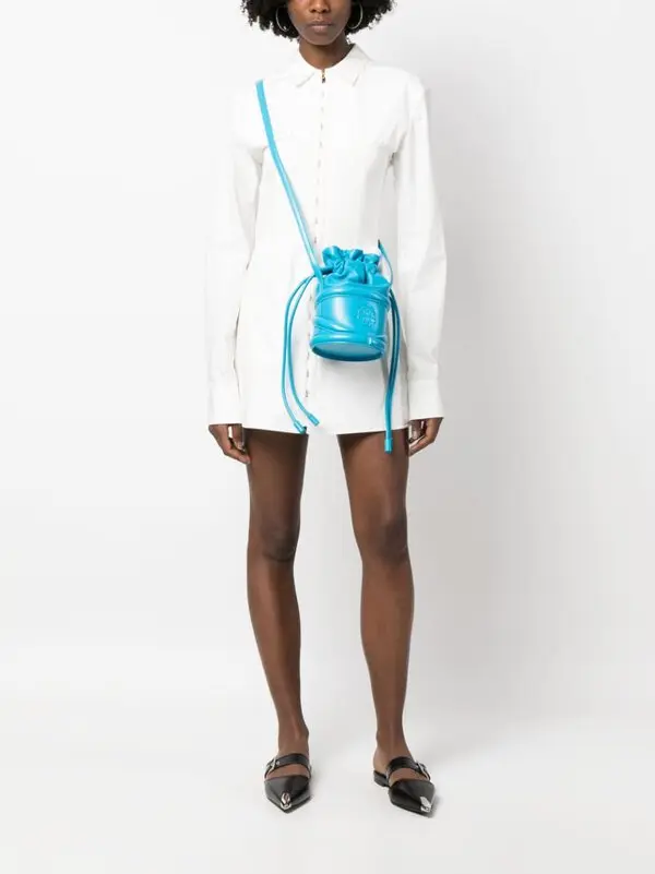 Alexander McQueen The Soft Curve Bucket Bag - Blue