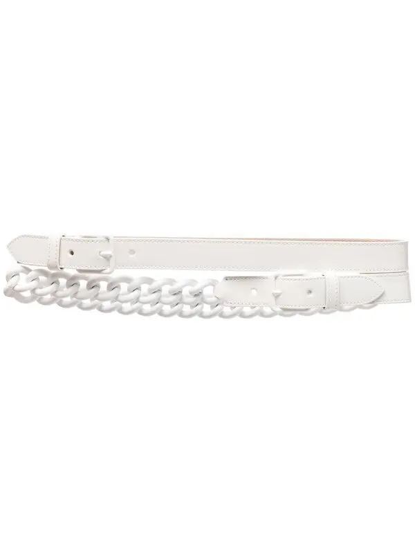 Alexander McQueen Double-chain Belt - White