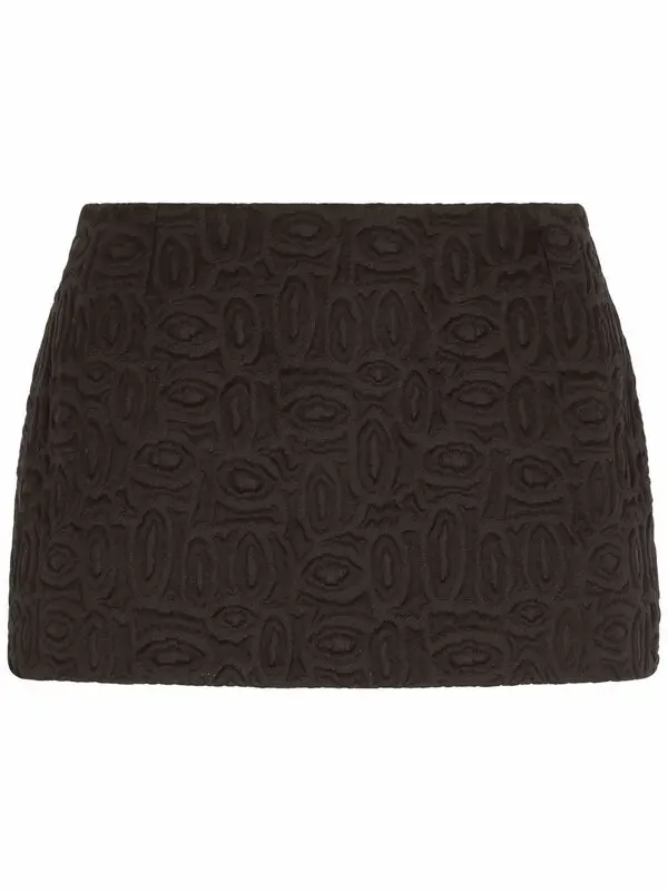 Dolce & Gabbana Lace-trim Jacquard Mini Skirt