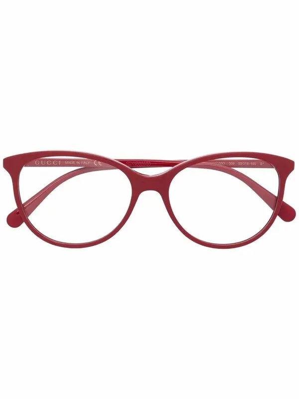 Gucci Logo Cat-eye Glasses - Red
