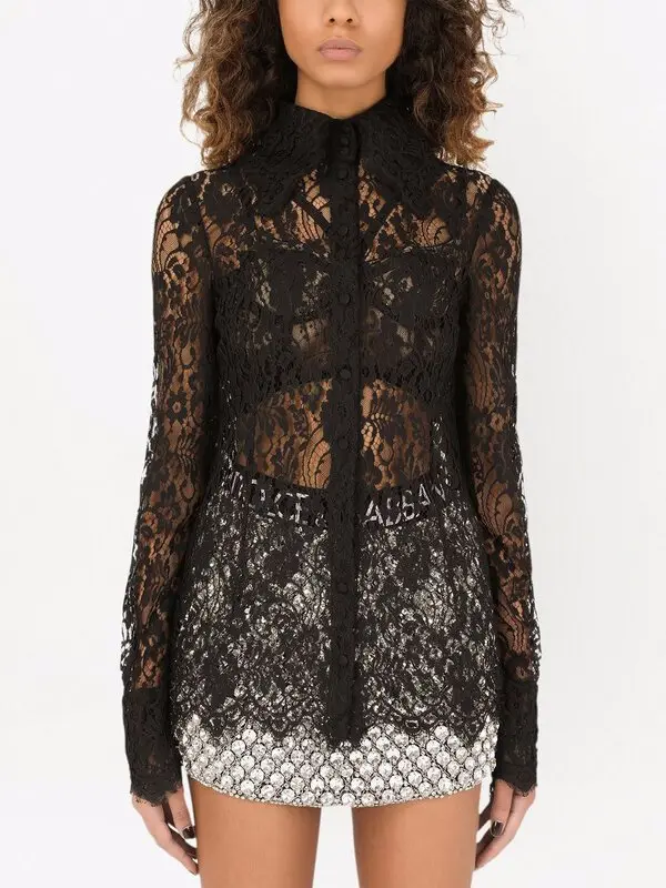 Dolce & Gabbana Semi-sheer Lace Shirt